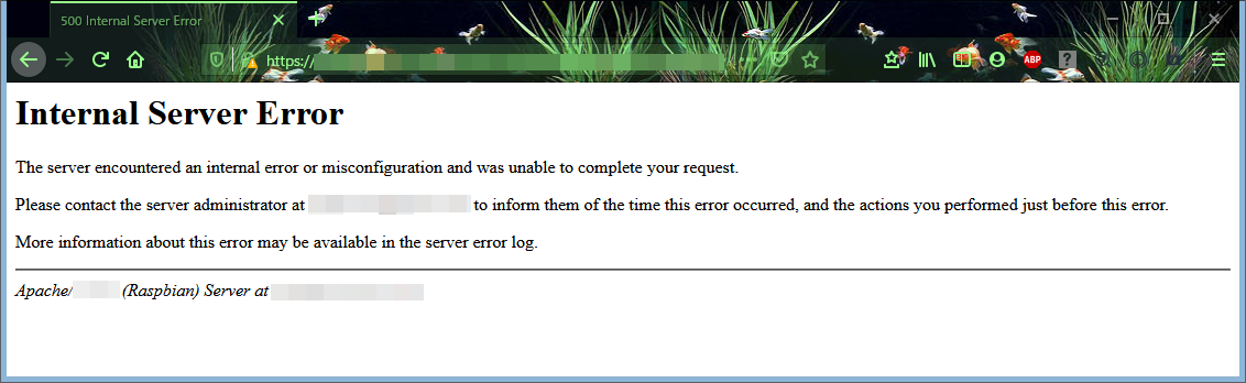 Internal Server Errorへの対応 | Hobby's page | Yoichi's Homepage